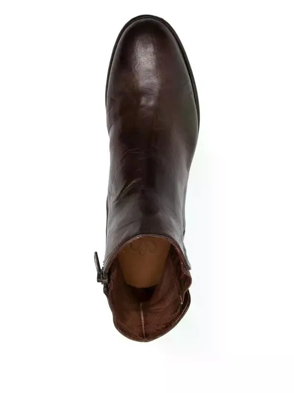 KING TARTUFOLI Zip-detail Leather Ankle Boots