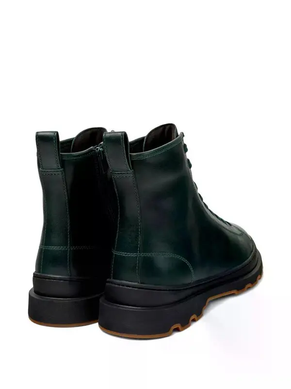 Camper Brutus Lace-up Leather Boots - Green