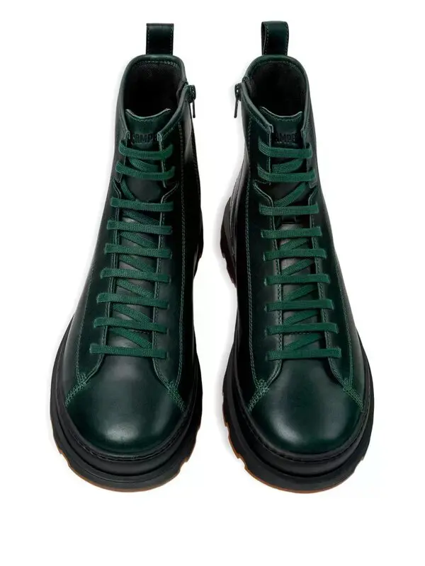 Camper Brutus Lace-up Leather Boots - Green