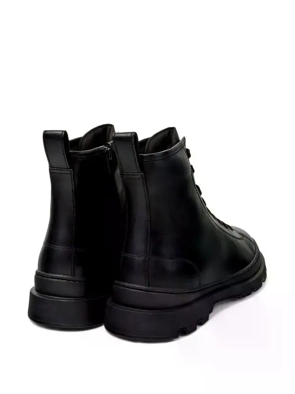 Camper Brutus Leather Lace-up Boots - Black