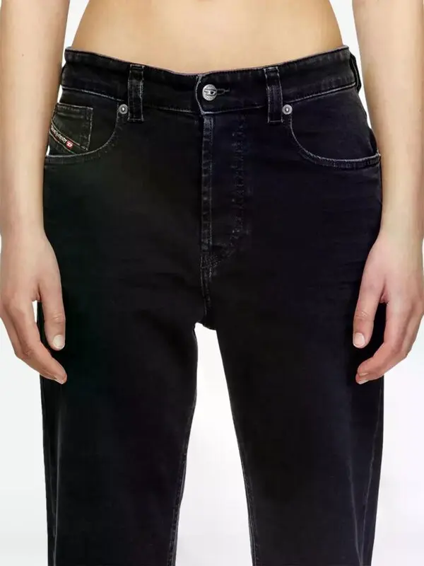 DIESEL® High-waisted Straight-leg Jeans - Black