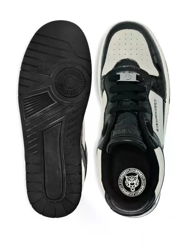 PLEIN SPORT Crocodile-effect Panel Sneakers
