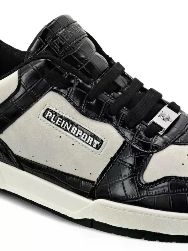 PLEIN SPORT Crocodile-effect Panel Sneakers