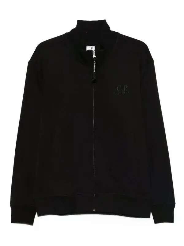 C.P. COMPANY Zip-up Sweatshirt With Logo - Black