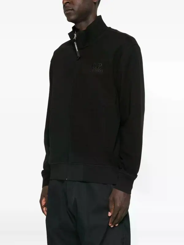 C.P. COMPANY Zip-up Sweatshirt With Logo - Black