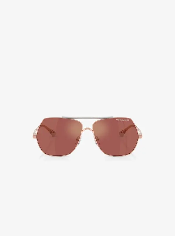 Michael Kors Denver Aviator Sunglasses - Red