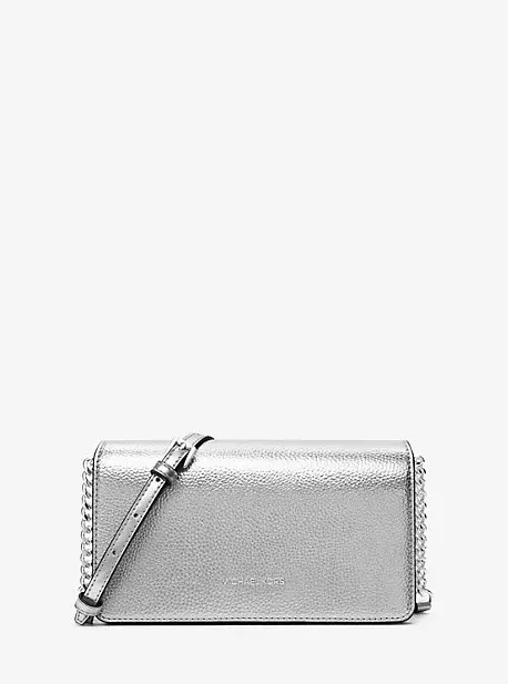 Michael Kors Jet Set Medium Crossbody Bag - Silver