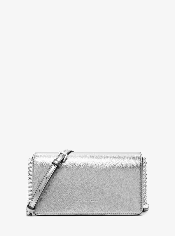 Michael Kors Jet Set Medium Crossbody Bag - Silver