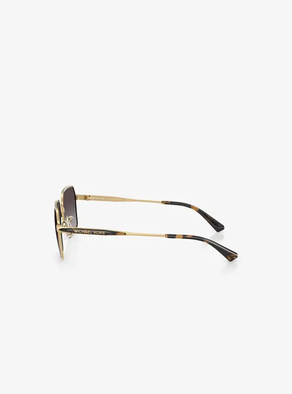 Michael Kors Dana Point Square Frame Sunglasses - Gold
