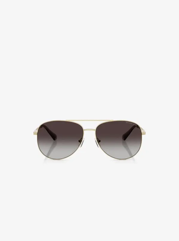 Michael Kors Perledo Aviator Sunglasses - Gold