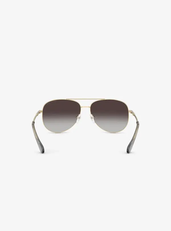 Michael Kors Perledo Aviator Sunglasses - Gold