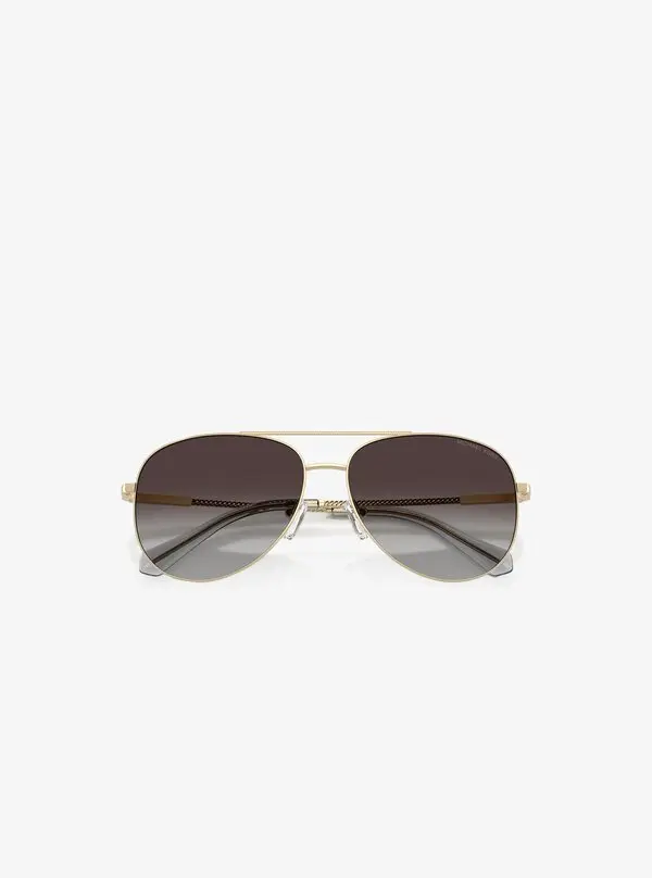 Michael Kors Perledo Aviator Sunglasses - Gold