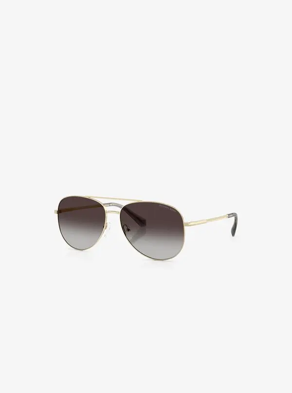 Michael Kors Perledo Aviator Sunglasses - Gold