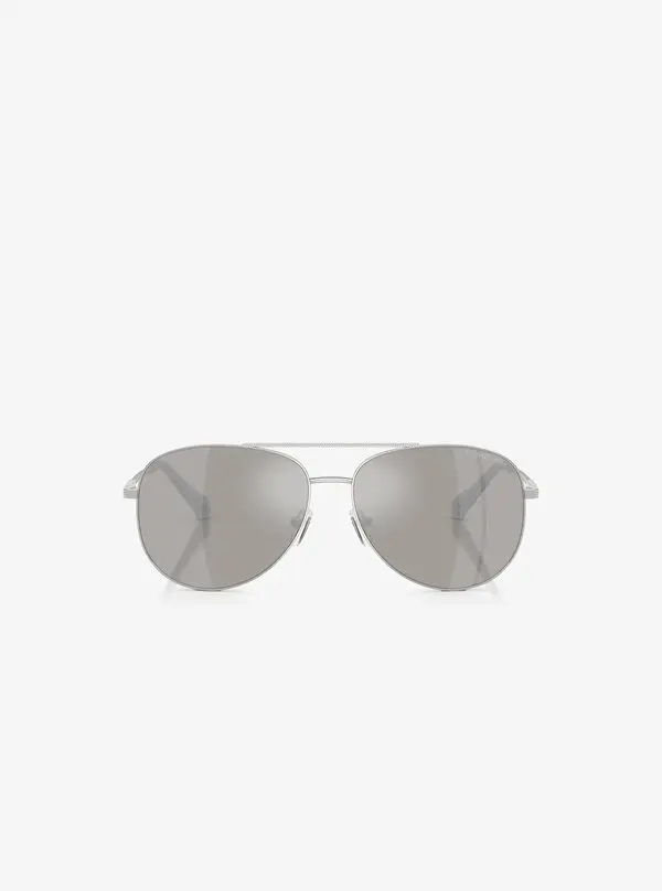 Michael Kors Perledo Aviator Sunglasses - Silver