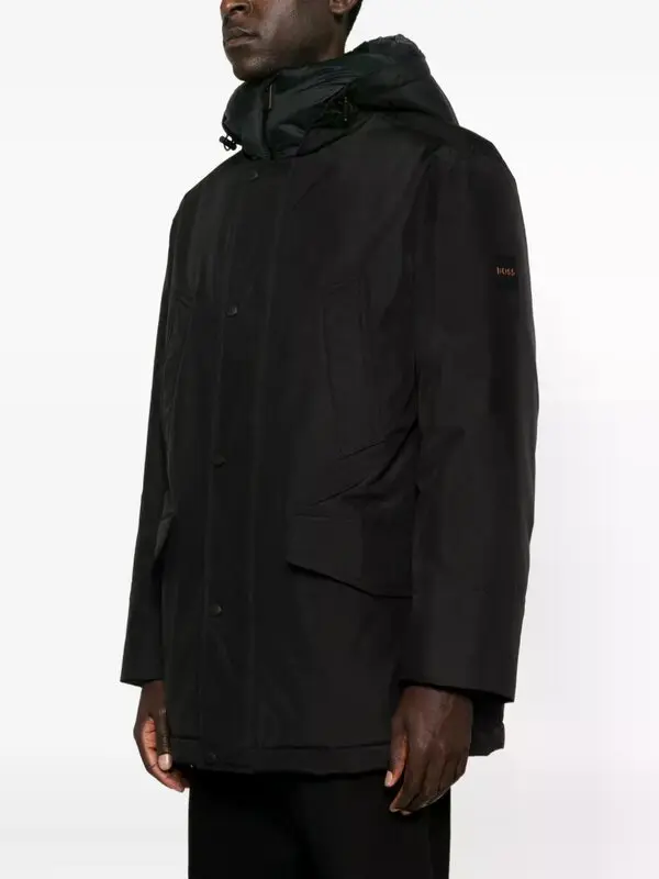 BOSS Hooded Logo-patch Jacket