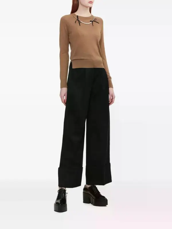 Simone Rocha Embellished Raglan-sleeve Sweater