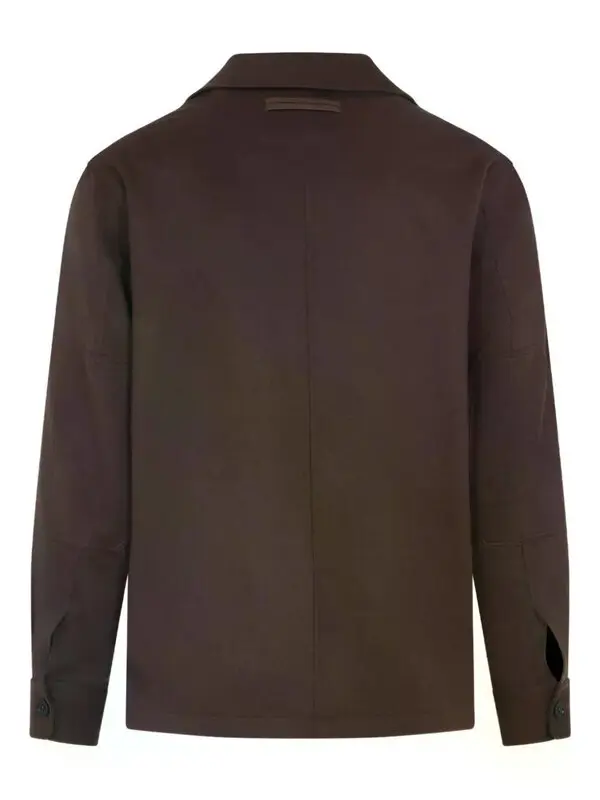 Zegna Double-pocket Cashmere Shirt Jacket - Brown