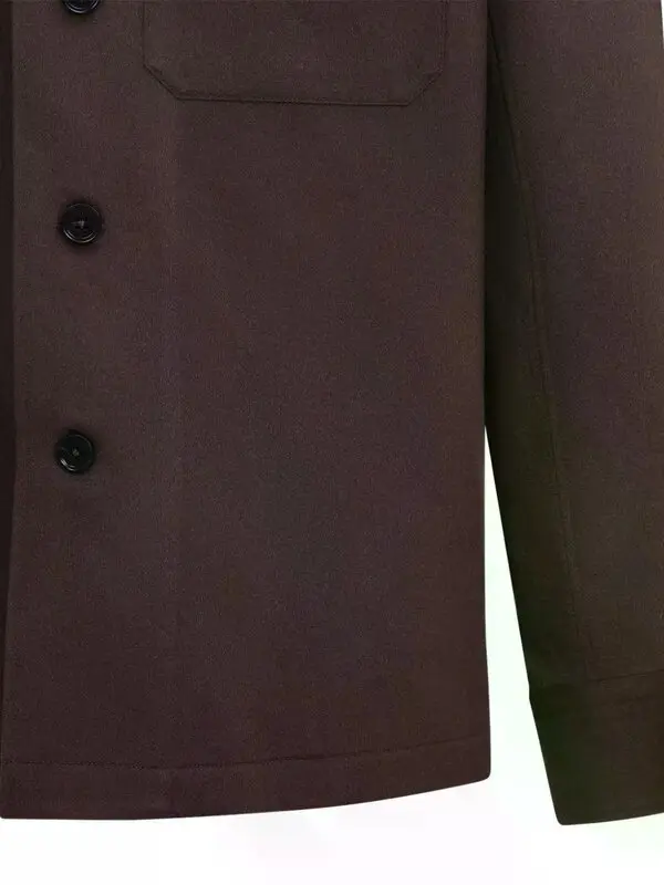 Zegna Double-pocket Cashmere Shirt Jacket - Brown