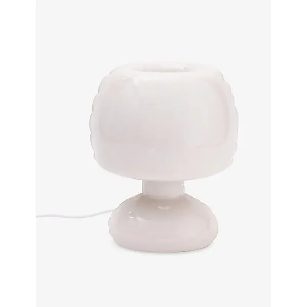 HOME STUDYO Freddy Ceramic Table Lamp - Bone Gloss
