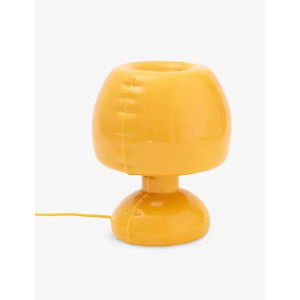 HOME STUDYO Freddy Ceramic Table Lamp - Yolk Gloss