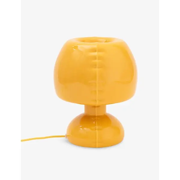 HOME STUDYO Freddy Ceramic Table Lamp - Yolk Gloss