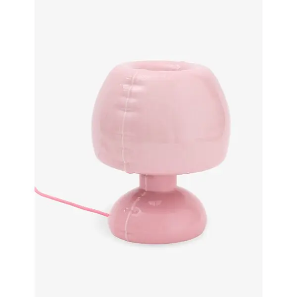 HOME STUDYO Freddy Ceramic Table Lamp - Bubblegum Gloss