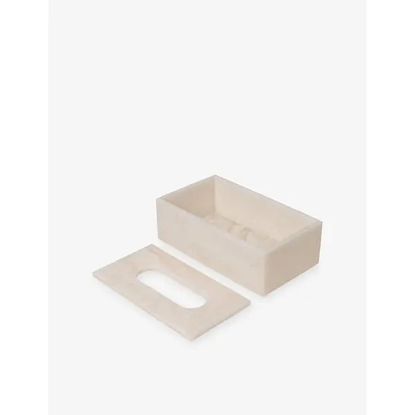 FERM LIVING Nbsp;resin Tissue Box - Pearl