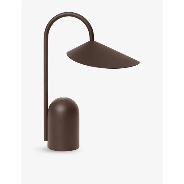 FERM LIVING Arum Powder-coated Iron And Aluminium Portable Lamp - Dark Chocolate