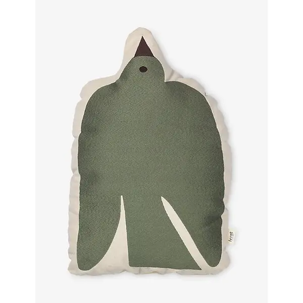 FERM LIVING Swif Bird Cotton Cushion 40cm X 40cm - Avocado Green