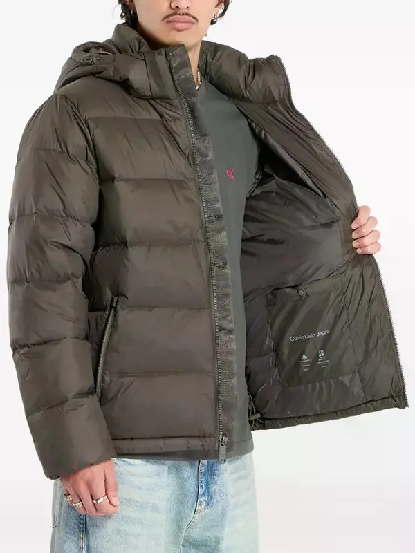 Calvin Klein Hooded Zip-up Jacket - Grey