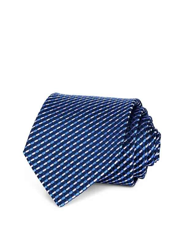 Bloomingdale'S Woven Dash Neck Tie - Navy/ Blue