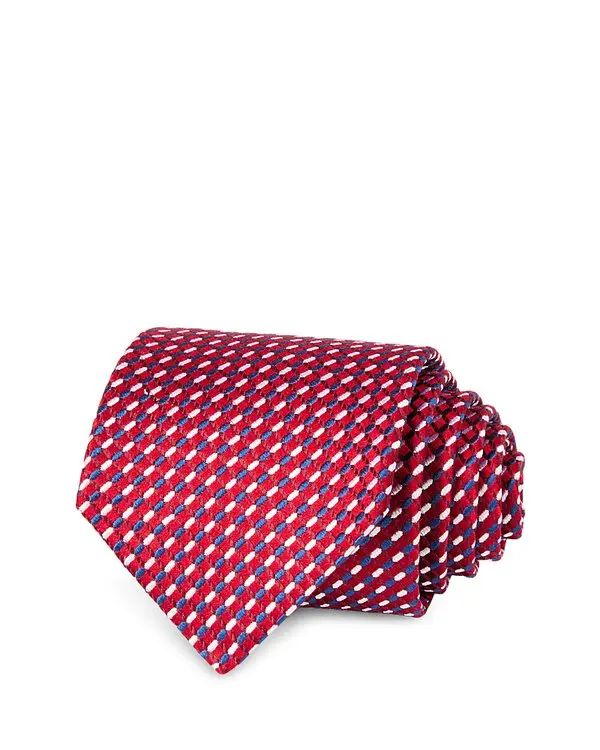 Bloomingdale'S Woven Dash Neck Tie - Red