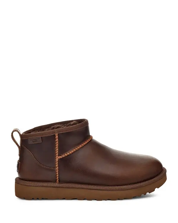 UGG Classic Ultra Mini Leather Regen Boots - Ironwood