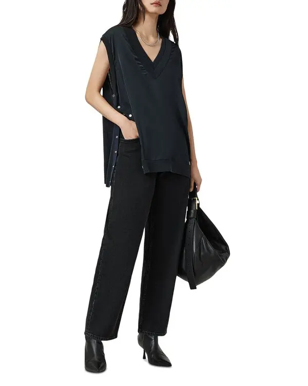 ALLSAINTS Bern Side Snap Top