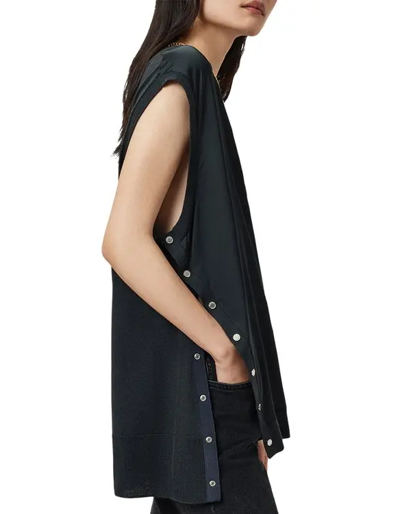 ALLSAINTS Bern Side Snap Top