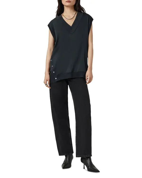 ALLSAINTS Bern Side Snap Top