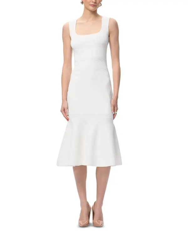 Herve Leger Camille Midi Dress - Alabaster