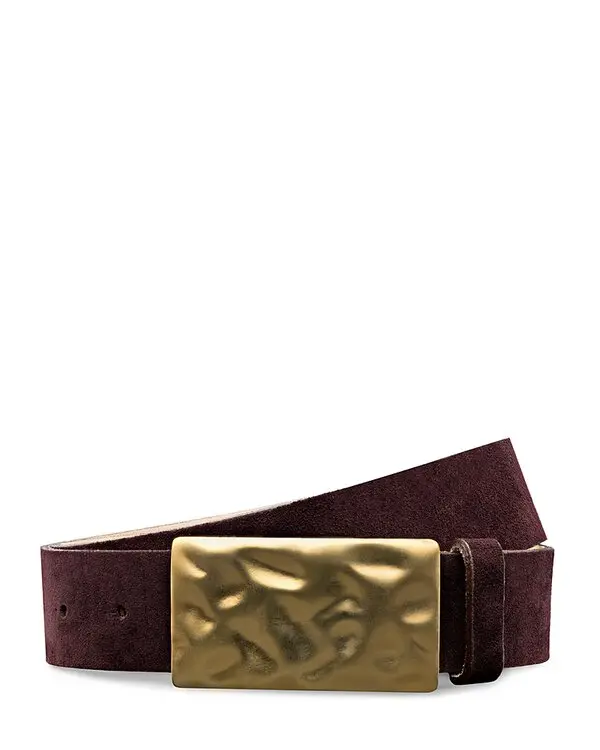 L'Agence Chara Textured Hammered Belt - Burgundy