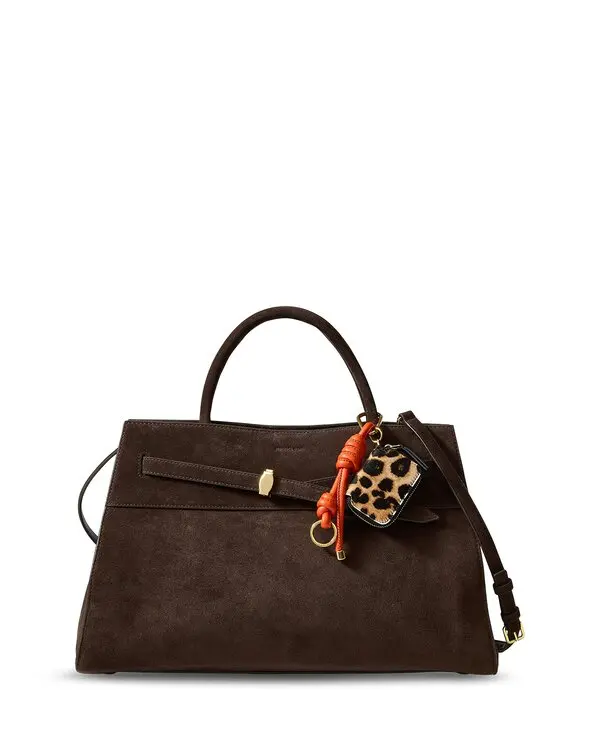 Veronica Beard Leopard Print Zip Pouch Bag Charm