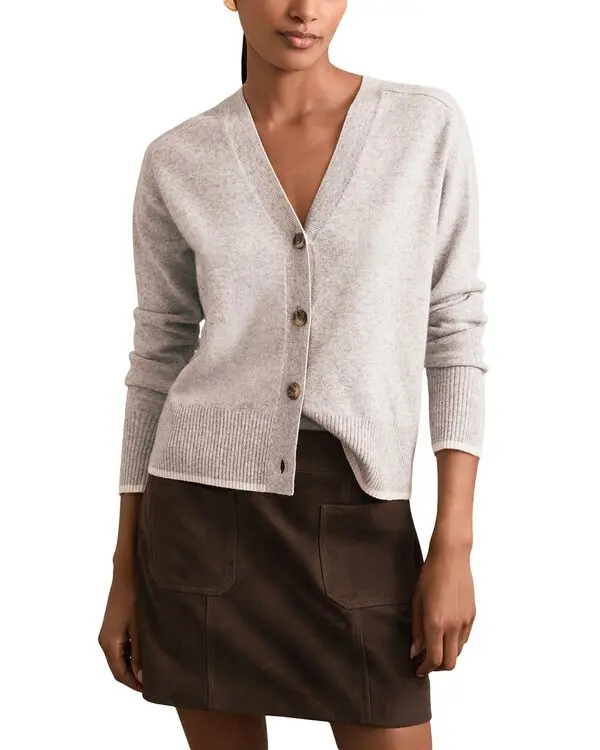 REISS Vida Suede Mini Skirt - Chocolate