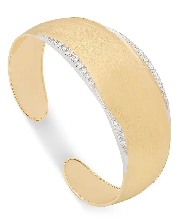 Marco Bicego Diamond And 18k Yellow Gold Cuff Bracelet - White/gold