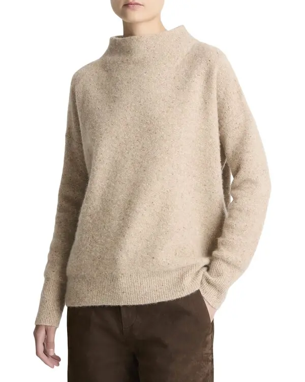 Vince Cashmere Donegal Funnel Neck Sweater