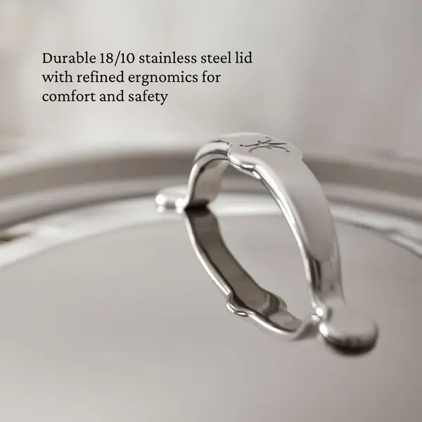 HESTAN Probond Luxe 3.5 Quart Professional Clad Stainless Steel Essential Pan With Lid