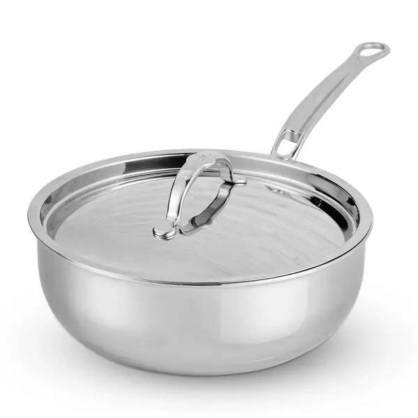 HESTAN Probond Luxe 3.5 Quart Professional Clad Stainless Steel Essential Pan With Lid