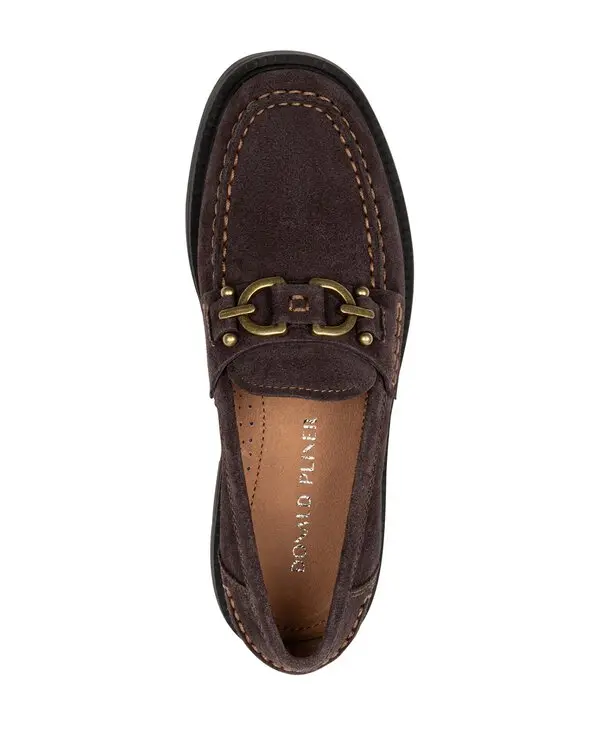 DONALD PLINER Galilee Loafers - Dark Brown Suede