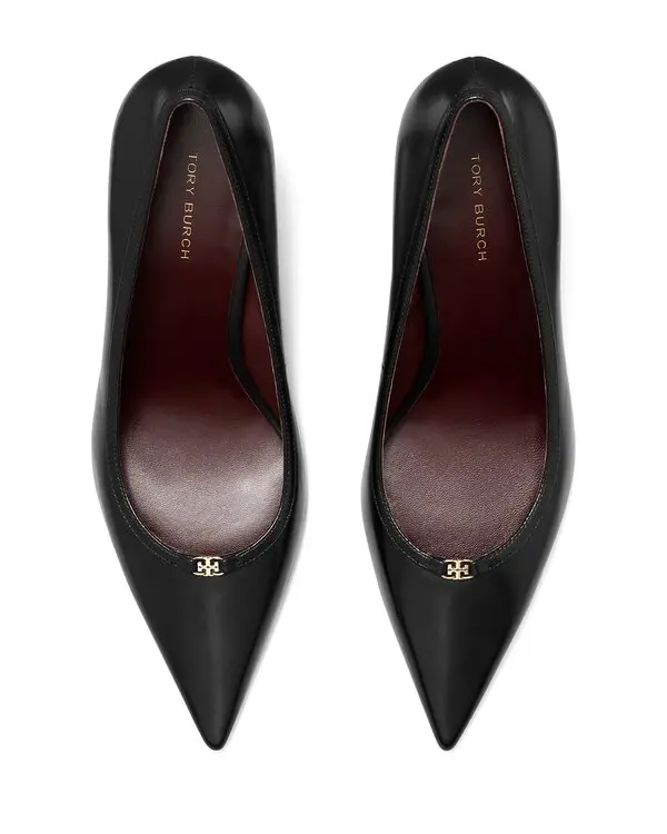 Tory Burch T Lock Leather Pumps