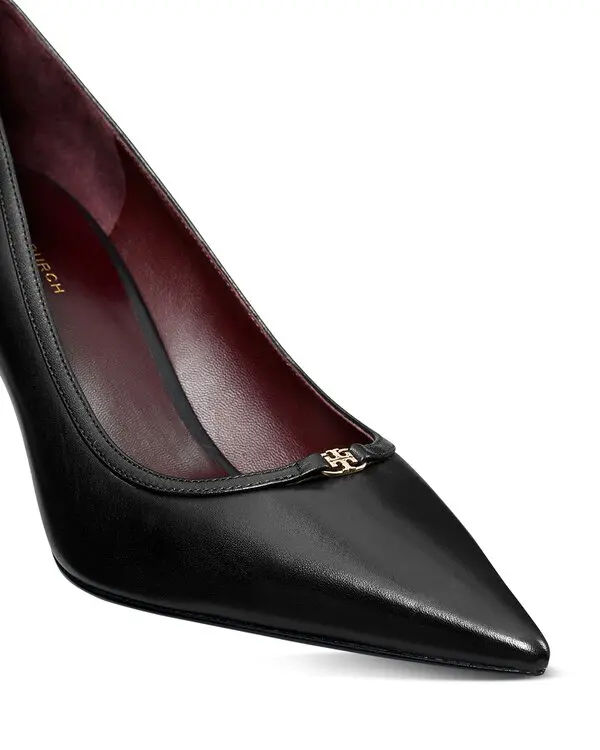 Tory Burch T Lock Leather Pumps