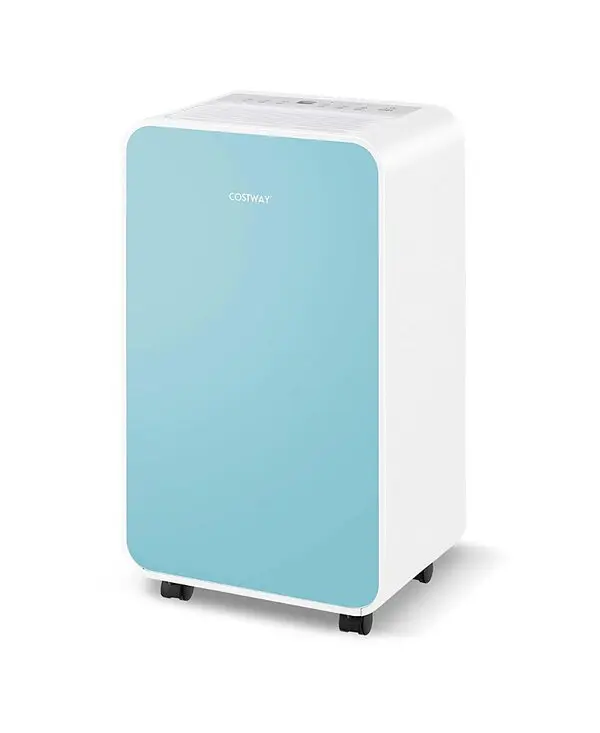 COSTWAY Portable 32 Pints/day Dehumidifier For Home Basement With 3 Modes - Blue