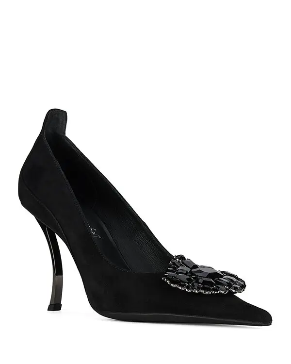 Jeffrey Campbell Parliament Suede Pumps - Black Suede