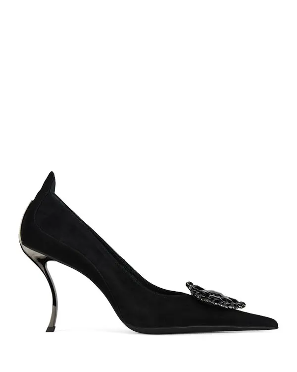 Jeffrey Campbell Parliament Suede Pumps - Black Suede